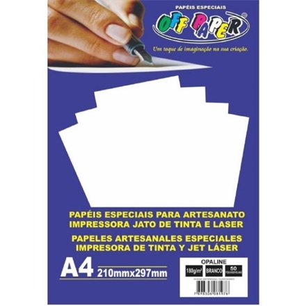 PAPEL OPALINE BRANCO A4 180G C/50 - PAPEL OPALINE A4 180G C/50 BRANCO ...