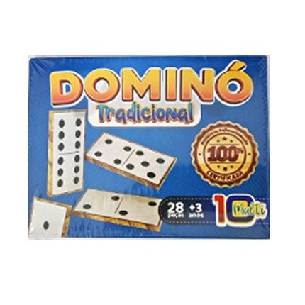 DOMINO TRADICIONAL 28 PCS - DOMINO TRADICIONAL 28 PCS - MULTIARTE CRIATIVA